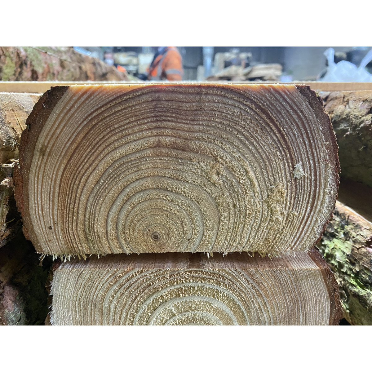 Untreated Larch Rustic Softwood Sleepers Finish Rough Sawn Sleeper ...