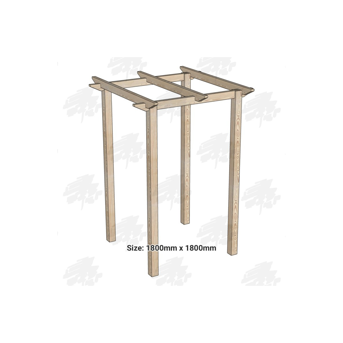EasyFit British Larch/Douglas Fir Softwood Pergola Kit - FREE DELIVERY ...