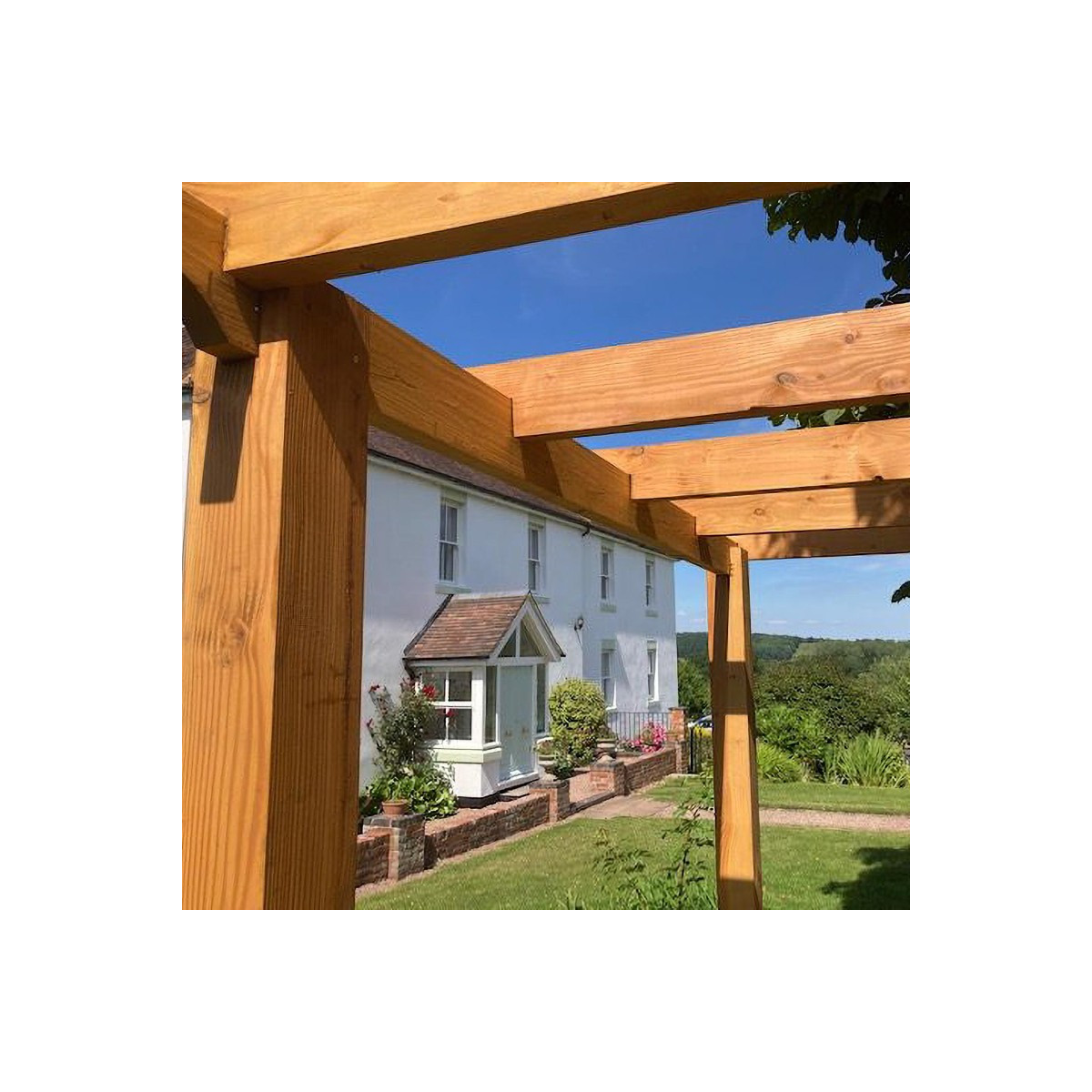 EasyFit Heavy Duty British Larch/Douglas Fir Softwood Pergola Kit ...