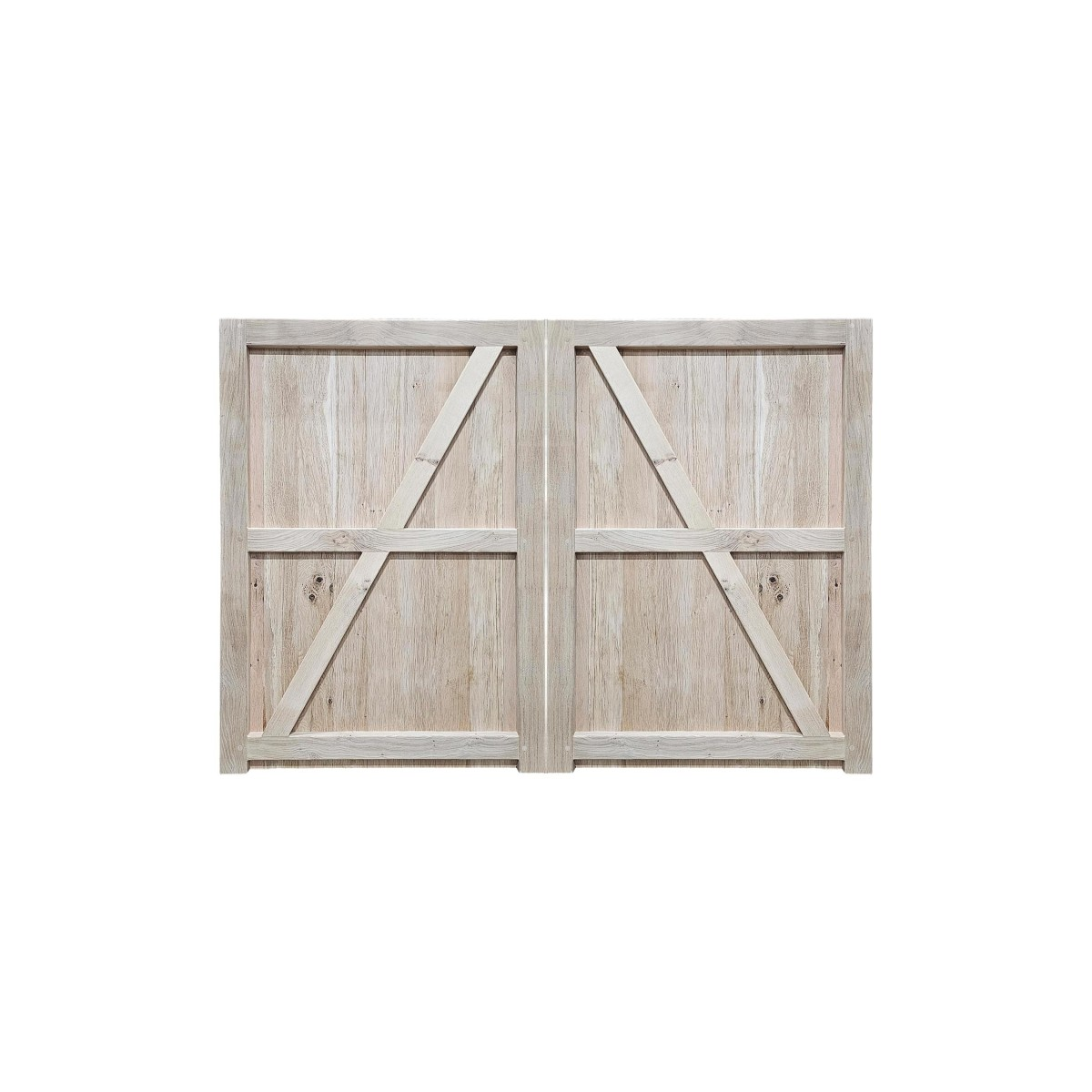 Pair of Solid European Oak Flat Top Closeboard Driveway Gates | Buy ...
