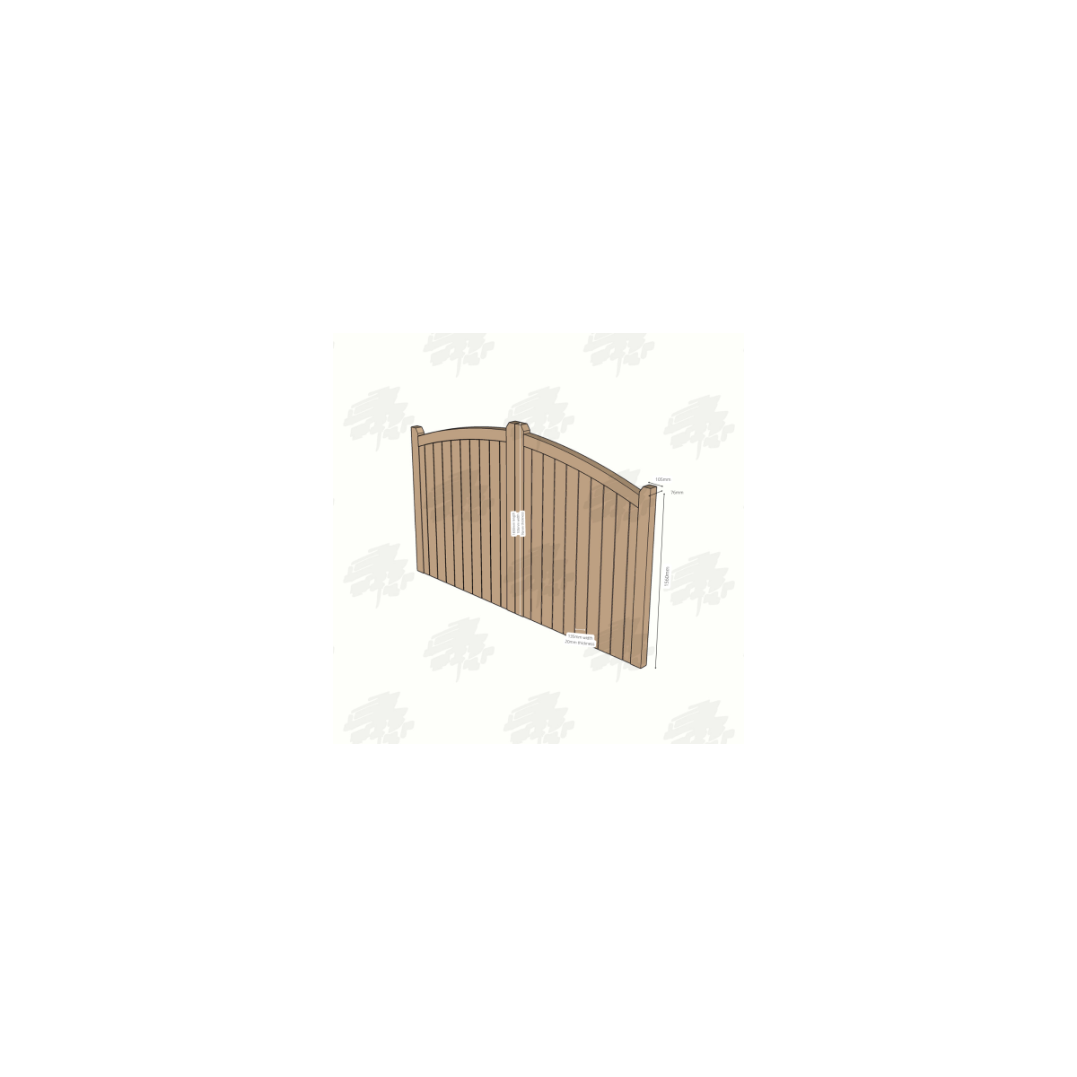 Pair of Solid European Oak Curved Top Closeboard Driveway Gates | Buy ...