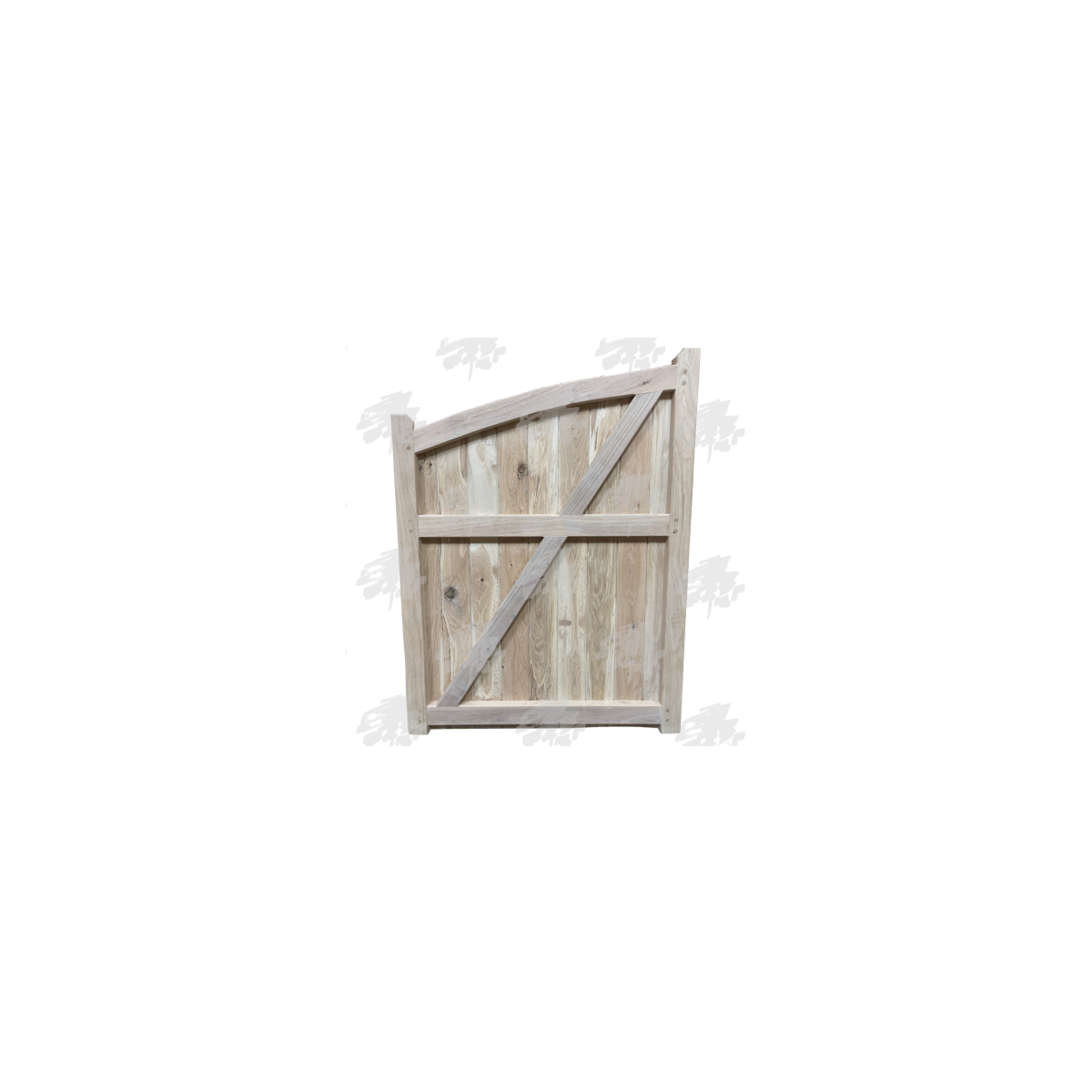 Pair of Solid European Oak Curved Top Closeboard Driveway Gates | Buy ...