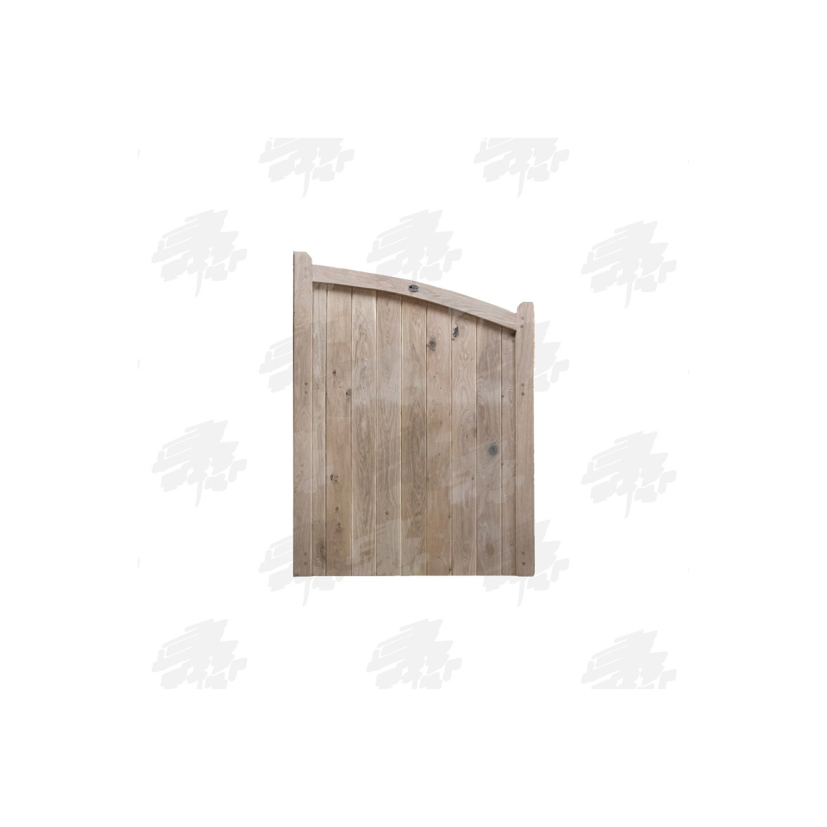 Single European Oak Curved Top Closeboard Driveway Gate | Buy Handmade ...