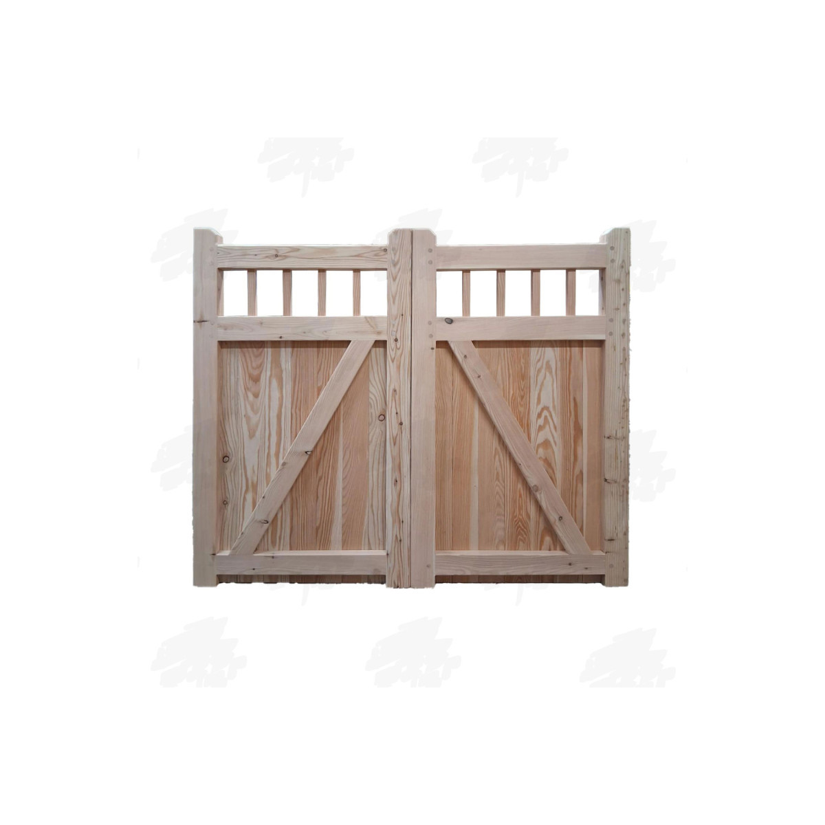 Pair of Solid Larch/Douglas Fir Cottage Style Closeboard Driveway Gates ...